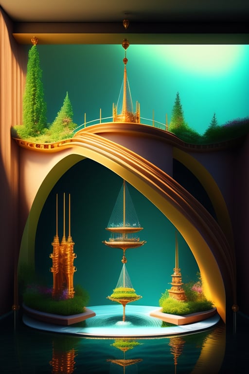 Alien Spacecraft Bridge Console