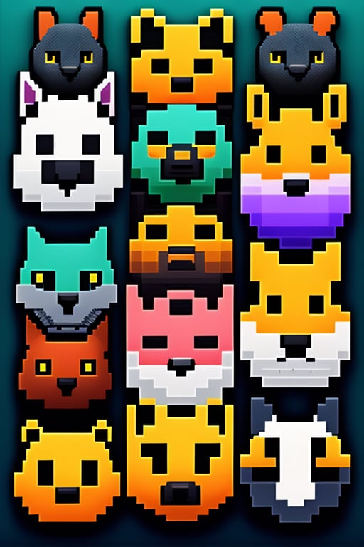 Lexica - pixel art of animals