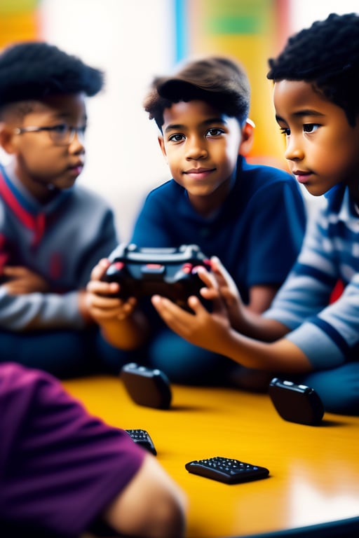 Black Kids Playing Video Games