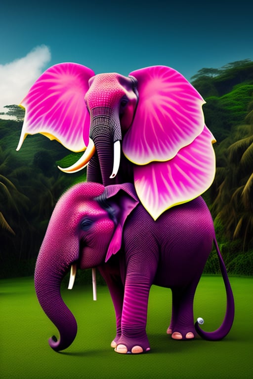 Flying Pink Elephant