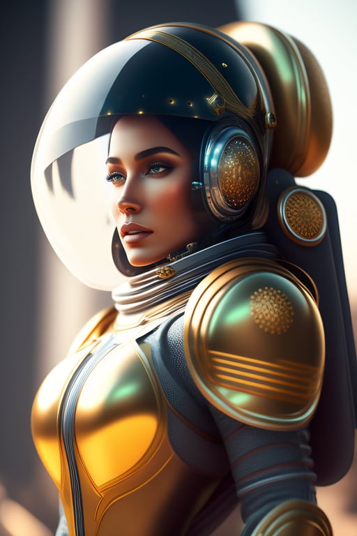 Woman In Space Suit Sci Fi