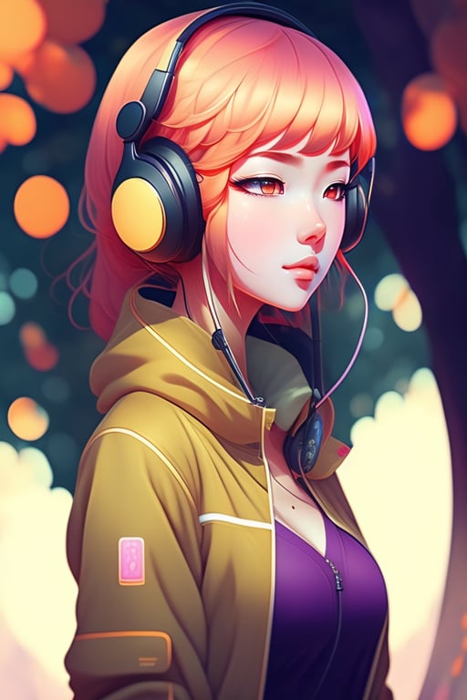 Headphones Music Anime