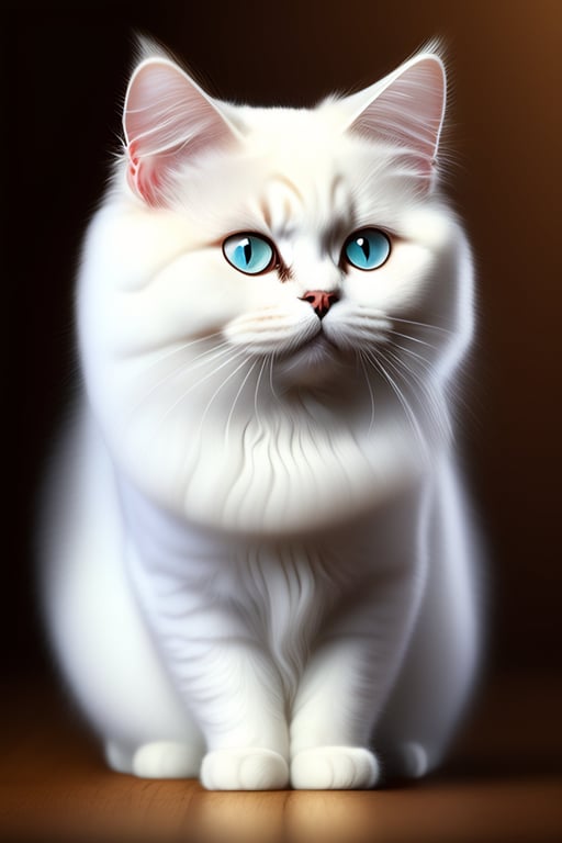 White Cat With Icy Blue Eyes