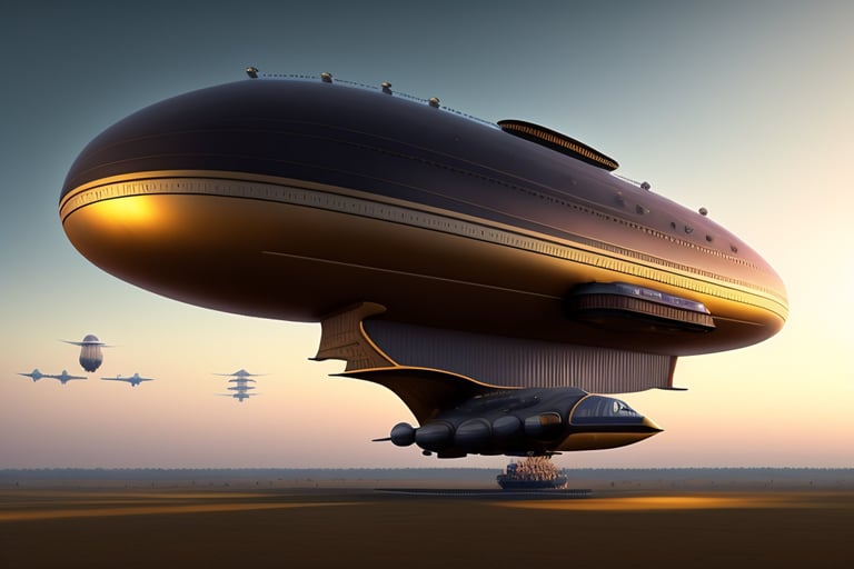 Lexica - airships shuttle in the air