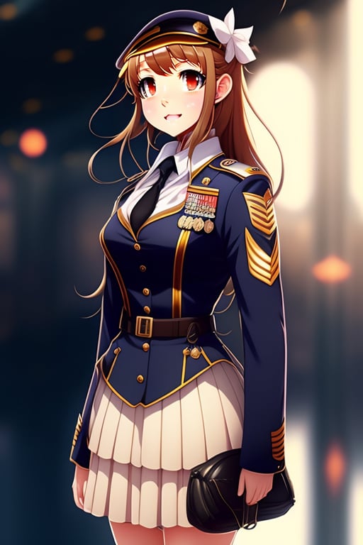 Anime Girl Military Uniform