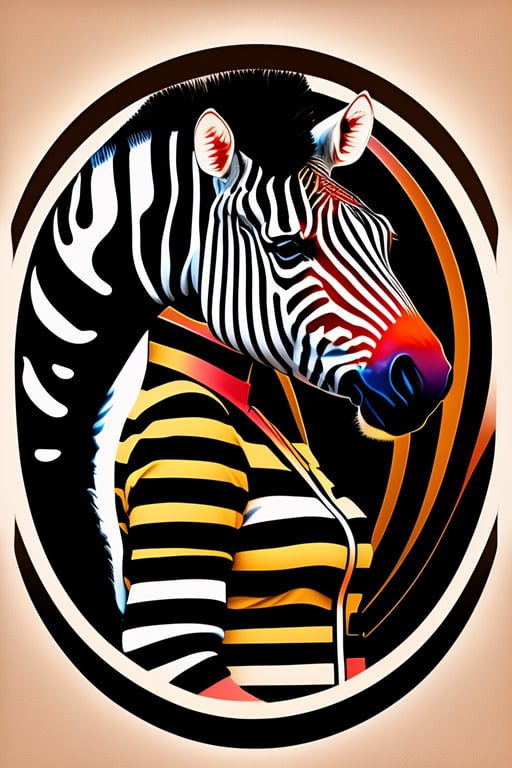 Lexica - cartoon zebra