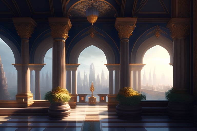 Fantasy Castle Throne Room