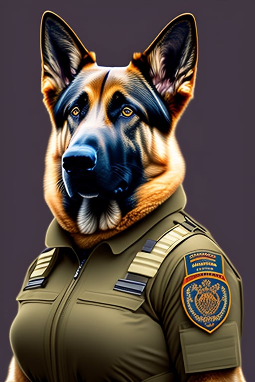 Anthro German Shepherd