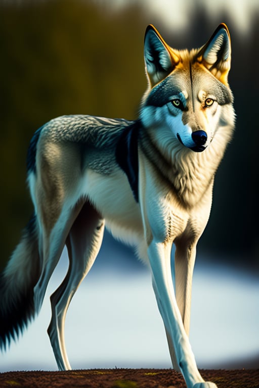 Gray Wolf Standing