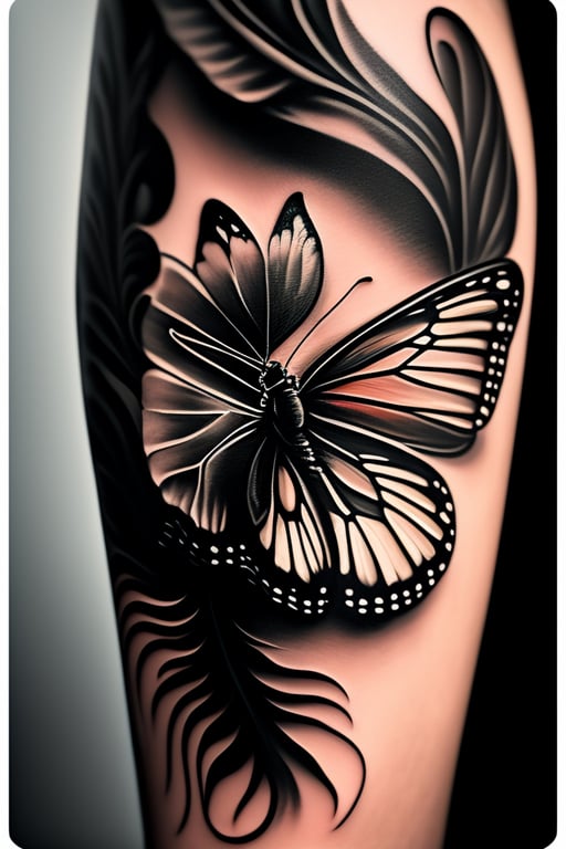 Butterflies Flying Tattoo