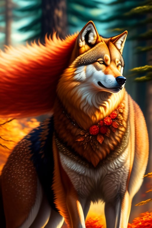 Anime Orange Wolf