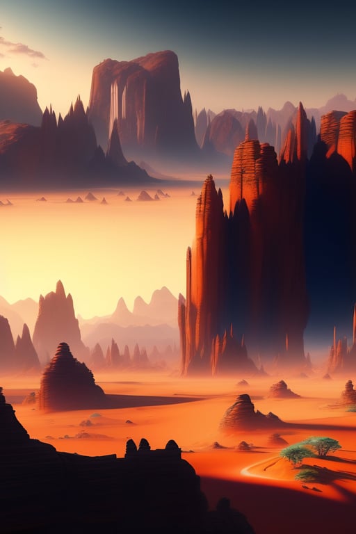 Alien Desert Landscape