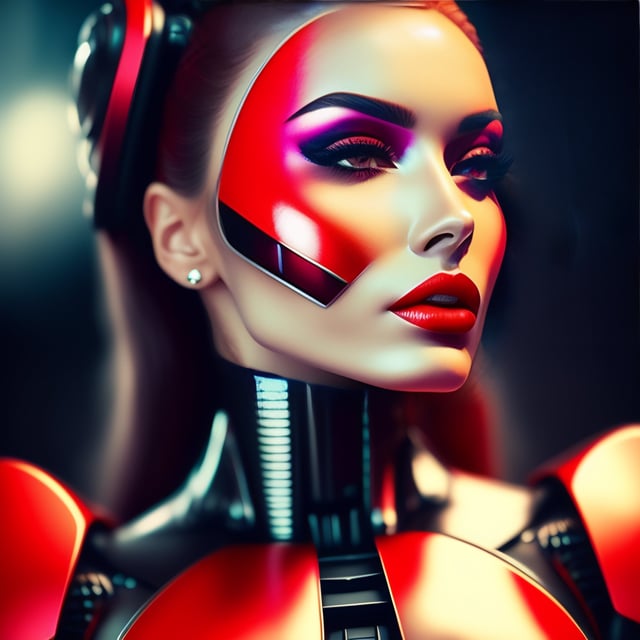 Lexica - red cyberpunk leotard