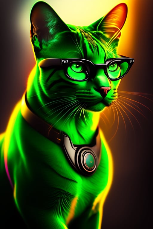 Lexica - green cat