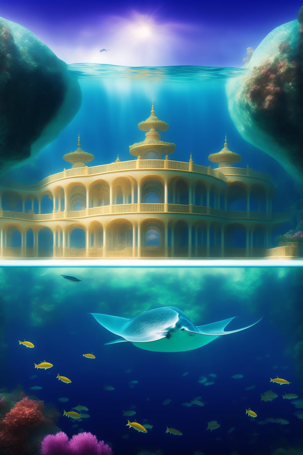 Underwater City Drawing