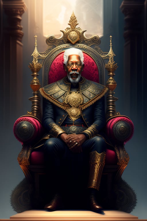 King Sitting On Throne