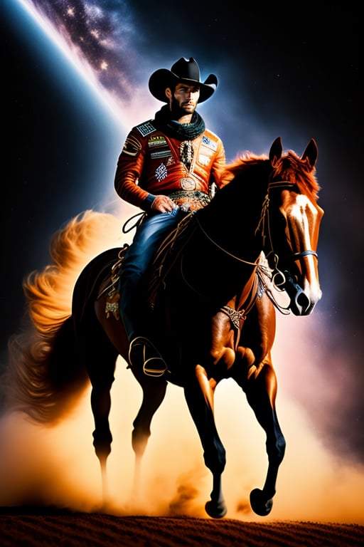 Lexica - cowboy riding