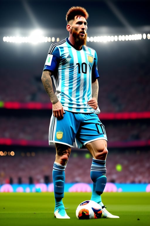 Argentinian Flag With Messi