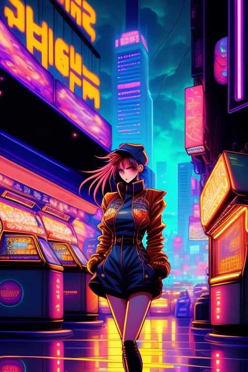 Lexica - anime cyberpunk girl