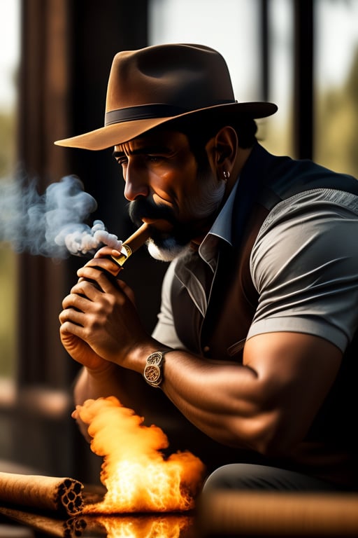 Lexica - smoking a pipe