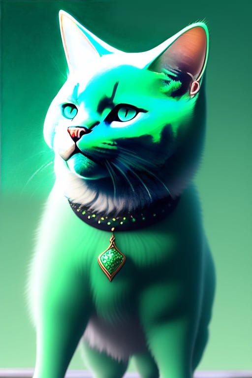 Lexica - green cat