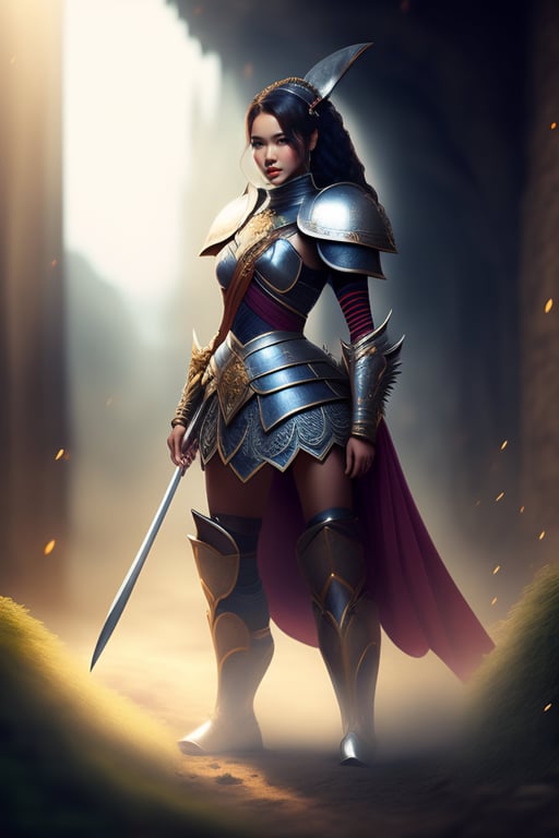 Anime Girl Warrior Armor