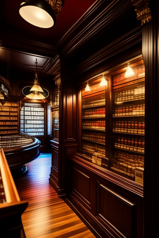 Lexica - victorian library interior