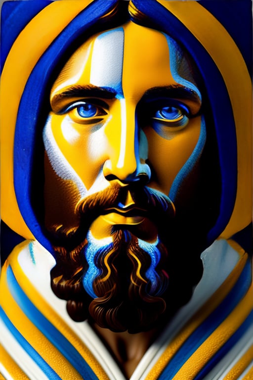 Jesus Face Abstract
