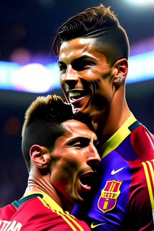 Ronaldo Crying Messi Laughing