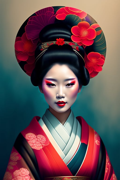 Traditional Geisha Face