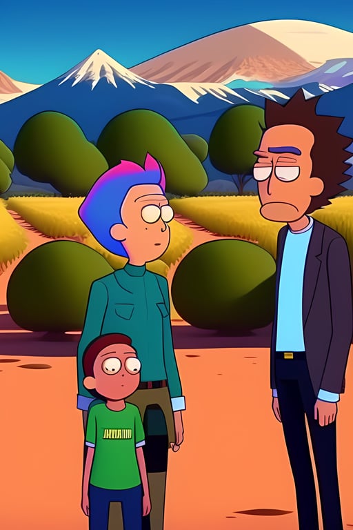 Lexica - drawing by rick and morty