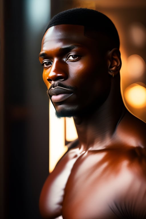 Dark Skin Male Model