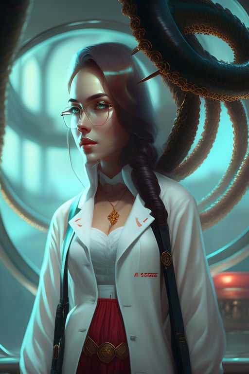 Female Scientist Art
