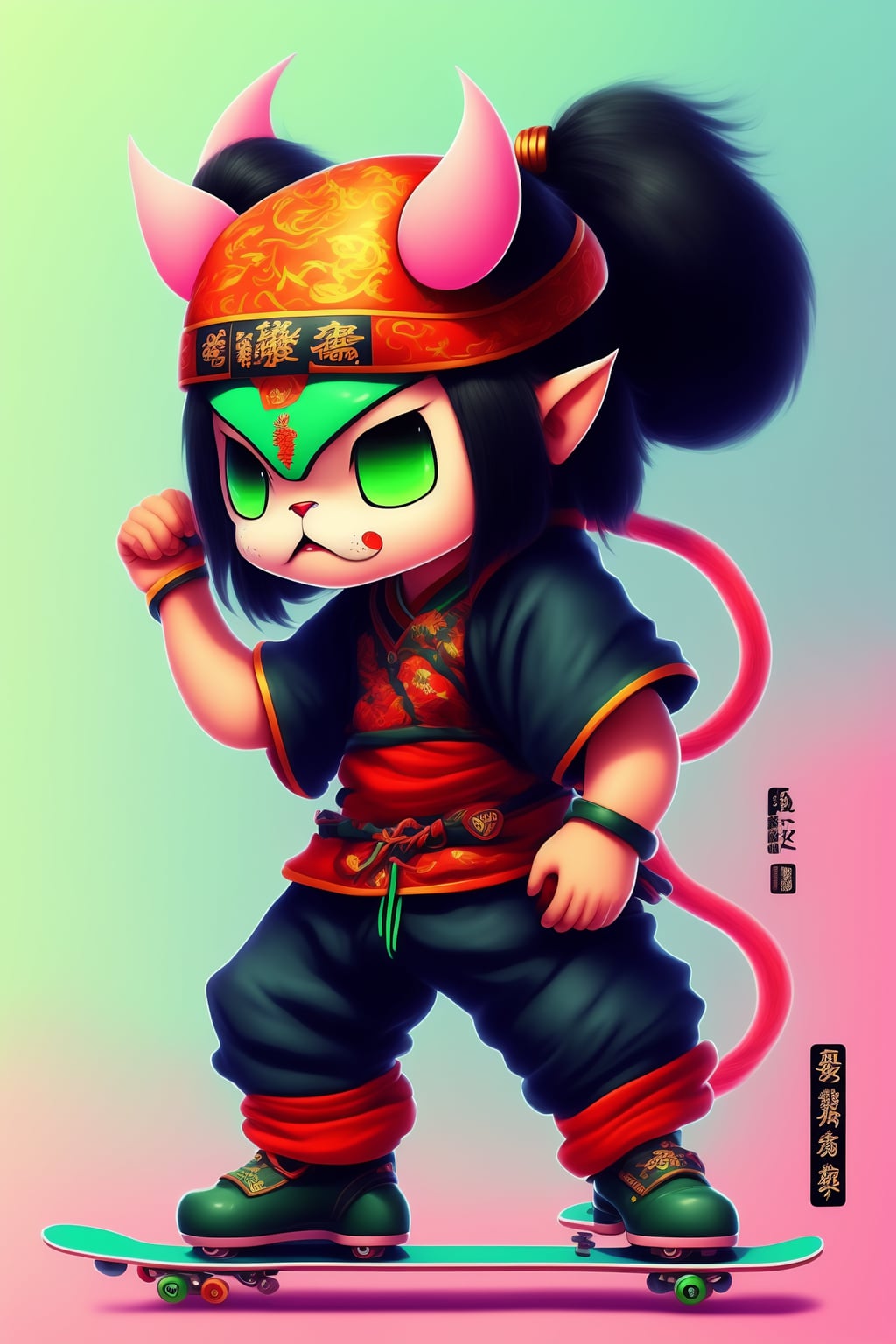 Lexica - cyberpunk samurai chibi