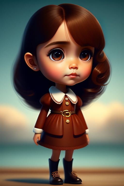 Cute Cartoon Girl Sad