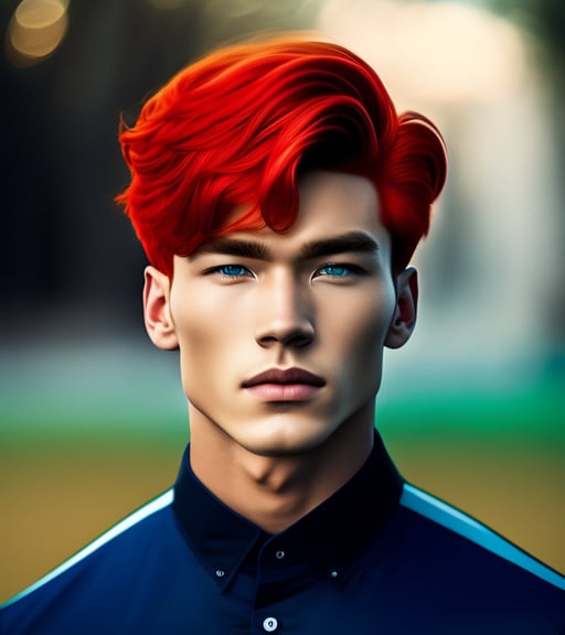 Dark Copper Hair Men