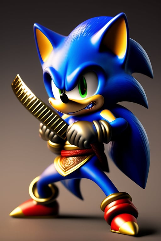 Sonic The Hedgehog With A Sword
