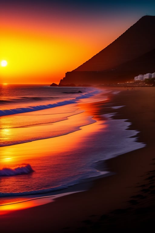 Lexica - epic beach sunset