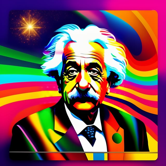 Albert Einstein Smoking Trippy