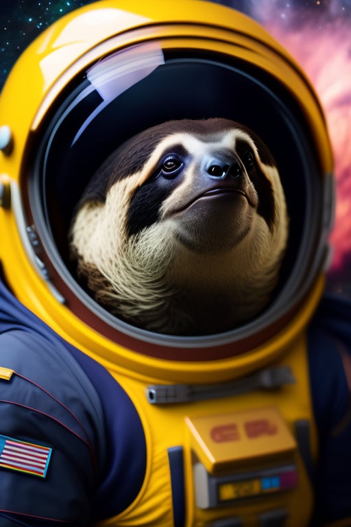 Sloth Wearing A Space Suit
