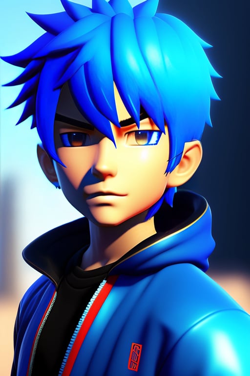 Lexica - 2d blue avatar