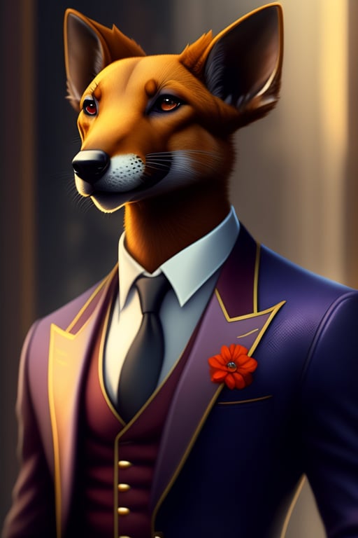 Lexica - fox in tophat and tails