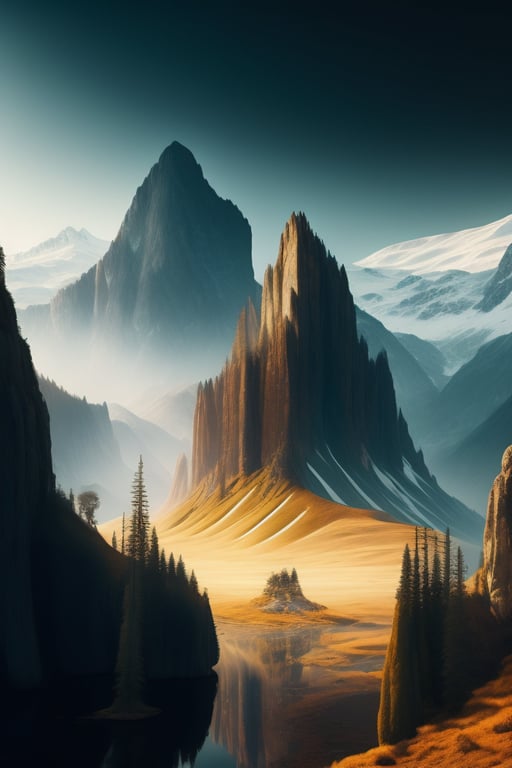 Lexica - realistic mountains