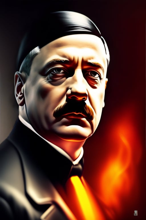 Lexica - portrait of cartoon hitler