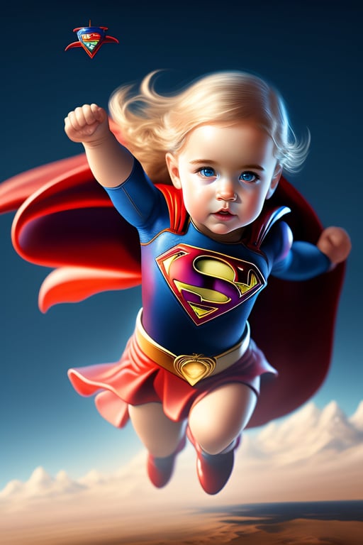 Animated Superwoman Flying