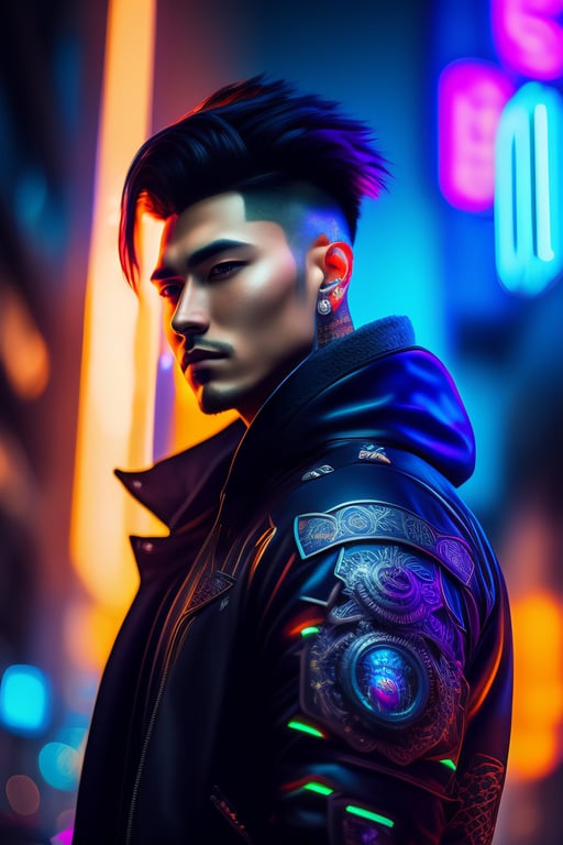 Lexica - cyberpunk handsome boy
