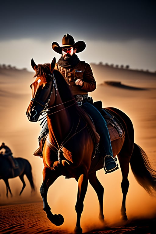 Lexica - cowboy riding