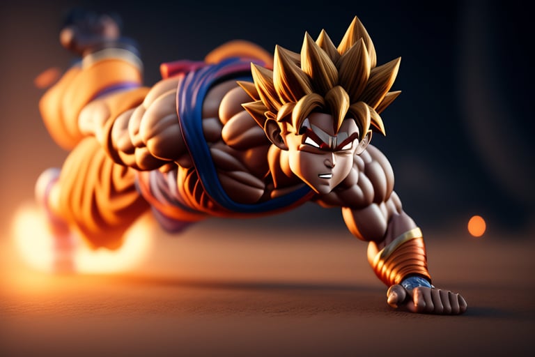 Lexica - goku doing push ups