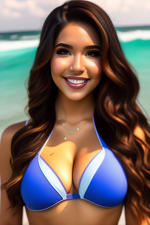 Lexica - sofia carson posing in bikini