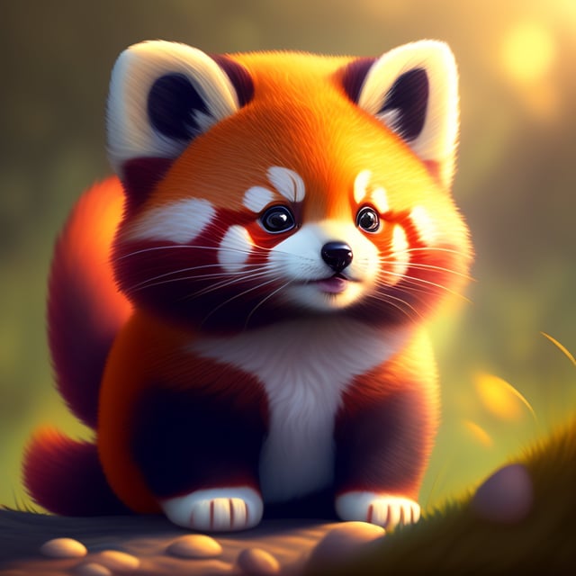 Cute Anime Red Panda